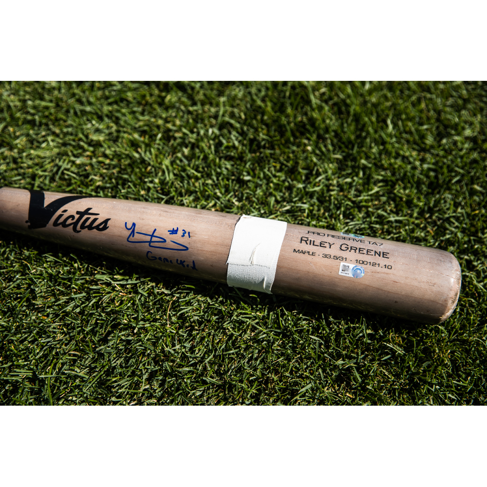 Greene Exclusive! Riley Greene Detroit Tigers Autographed and Game-Used ...