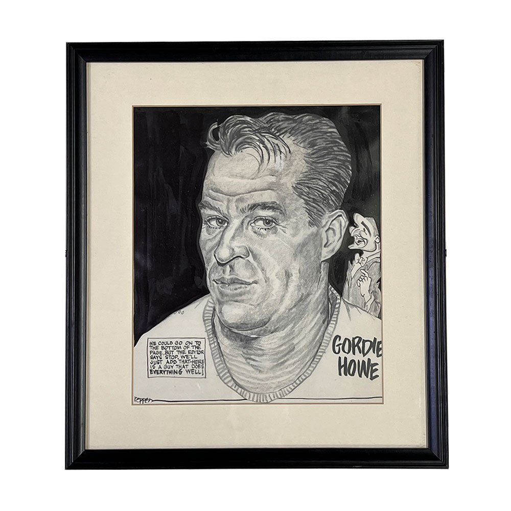 Gordie Howe Hartford Whalers Framed Original Editorial Cartoon - NHL ...