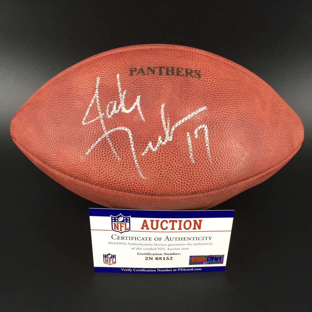 Panthers - Jake Delhomme Signed Authentic Football w/ Panthers Logo ...