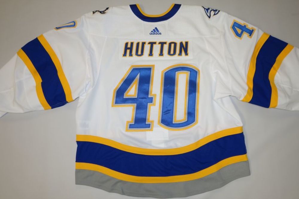 Carter Hutton 2021 Buffalo Sabres Reverse Retro Jersey (2) - NHL Auctions