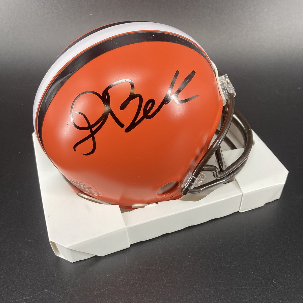NFL - Browns David Bell signed mini helmet | The official auction site ...