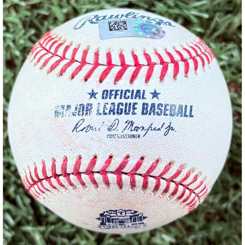 Game-Used Baseball: Emmanuel Clase Strikeout (Career Strikeout #16) and ...