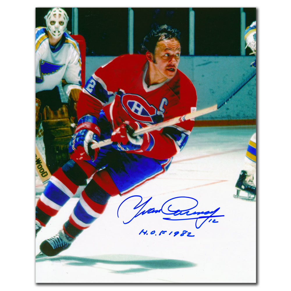Yvan Cournoyer Montreal Canadiens HOF RUSH Autographed 8x10 - NHL Auctions
