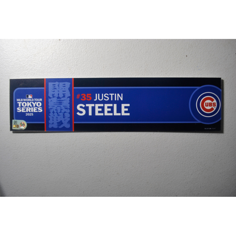 2025 Tokyo Series - Dodgers vs. Cubs - Game Used Locker Tag - Justin ...