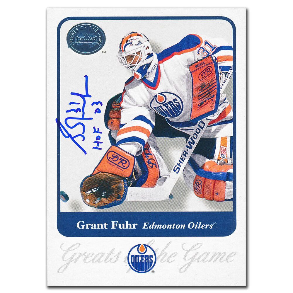 2001-02 Fleer Greats of the Game Grant Fuhr Autographed Card #57 - NHL Auctions