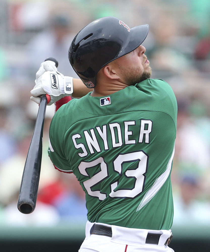 Brandon Snyder Authenticated, Autographed Red Sox St. Pat's Game-Used ...