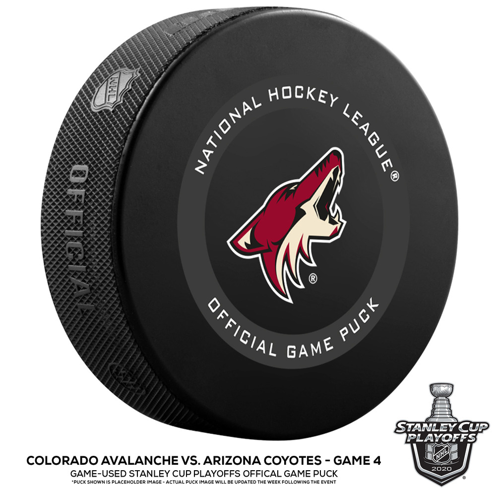 Colorado Avalanche vs. Arizona Coyotes Game-Used Puck from Game 4 of ...