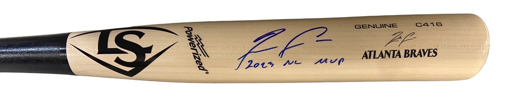 Ronald Acuna Jr. Autographed "2023 NL MVP" Game Model Bat | MLB Auctions