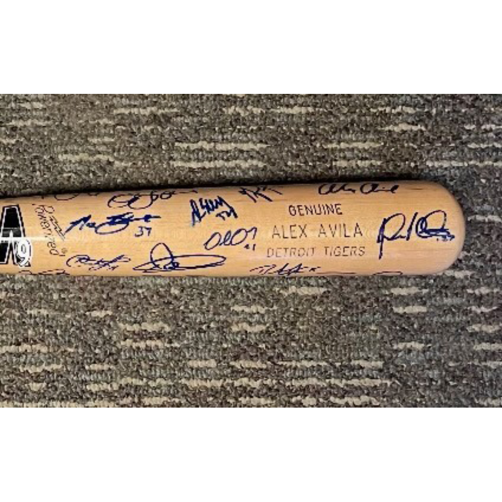 2012 Detroit Tigers Team Signed Bat (Verlander, Leyland, Scherzer ...