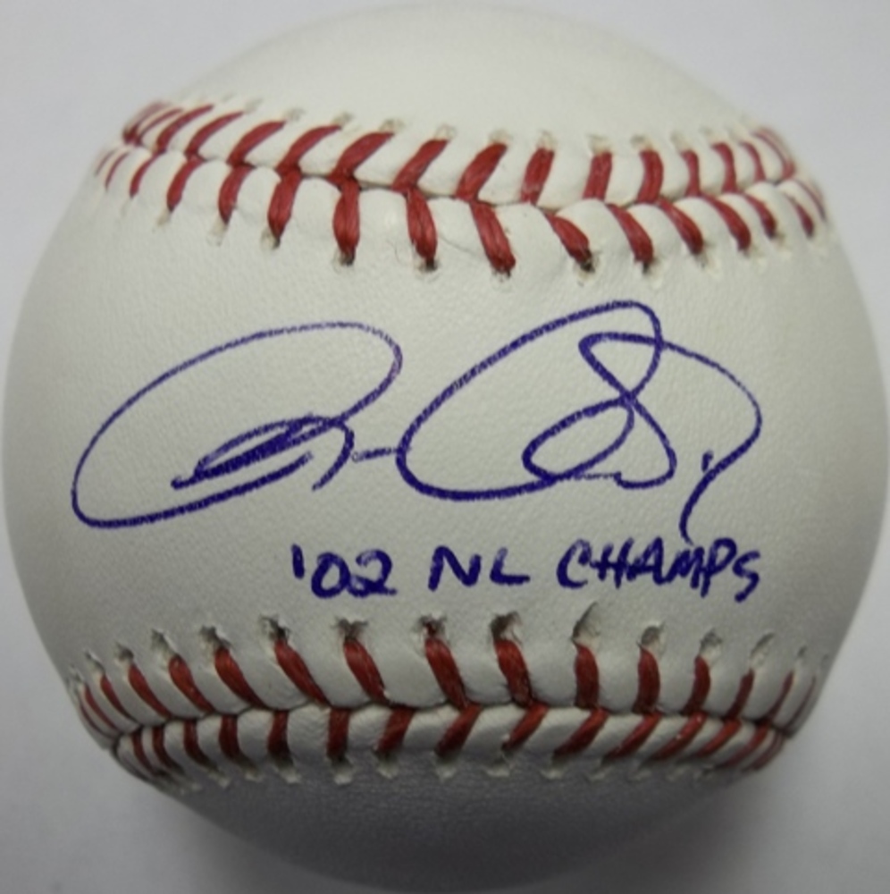Russ Ortiz "02 NL Champs" Autographed Baseball | MLB Auctions