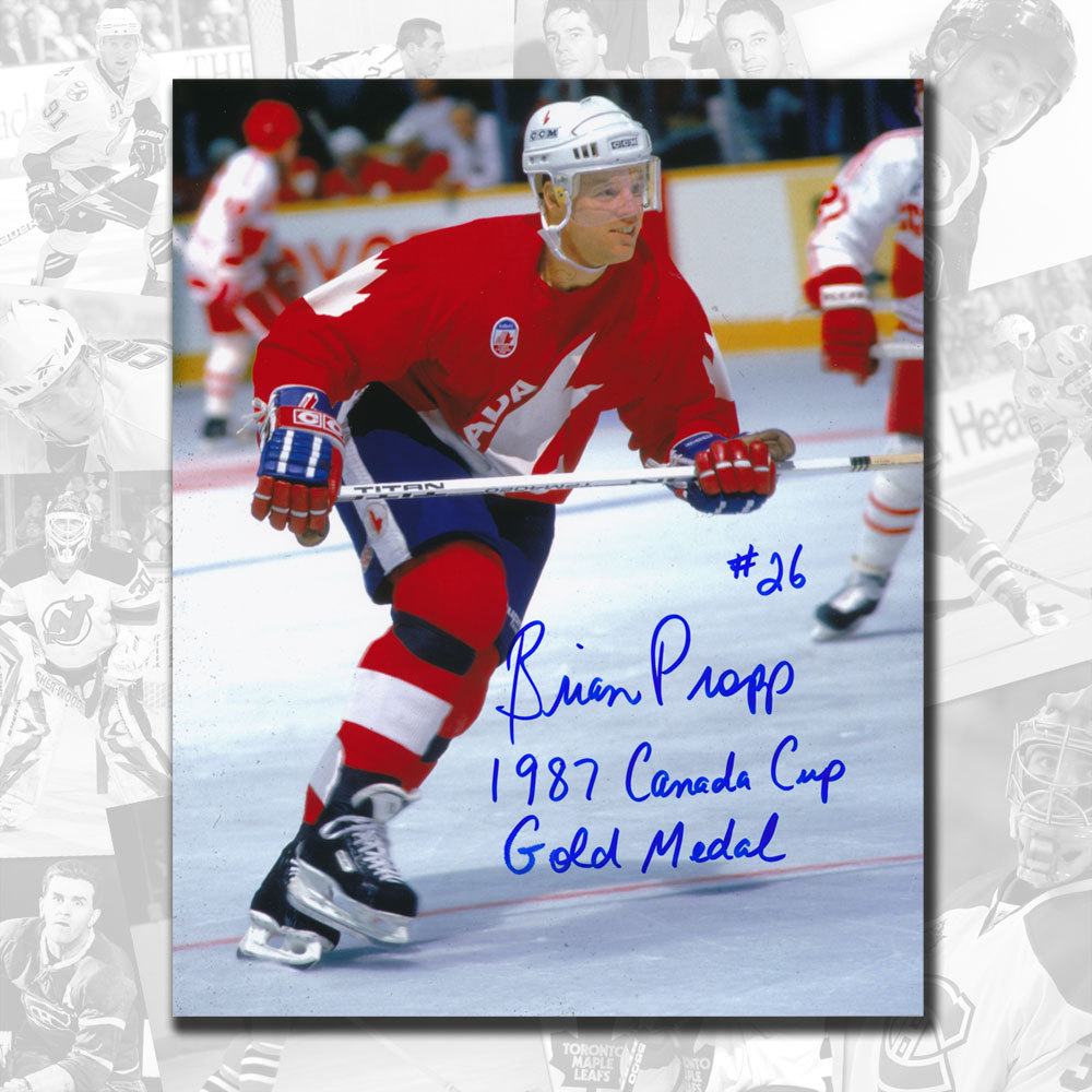 Brian Propp Team Canada 87 Canada Cup Autographed 8x10 - NHL Auctions