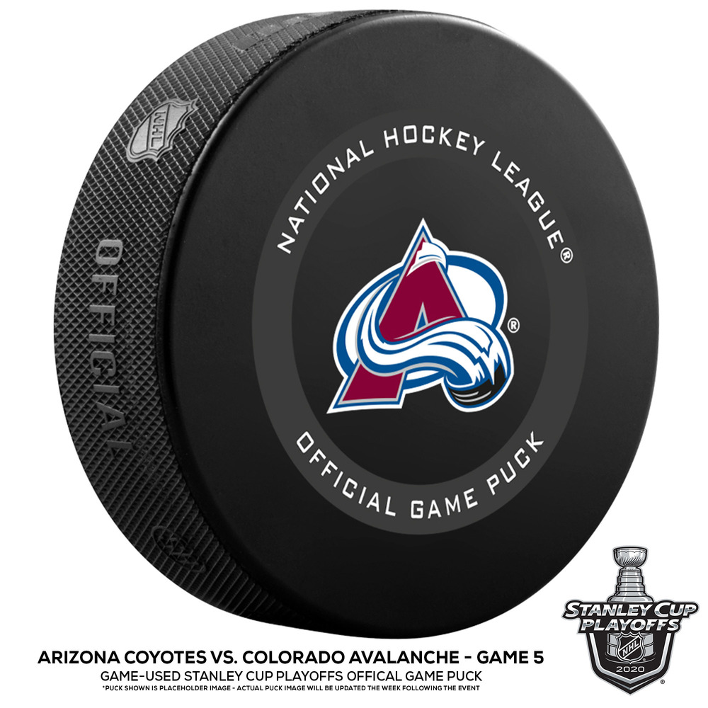 Colorado Avalanche vs. Arizona Coyotes Game-Used Puck from Game 5 of ...