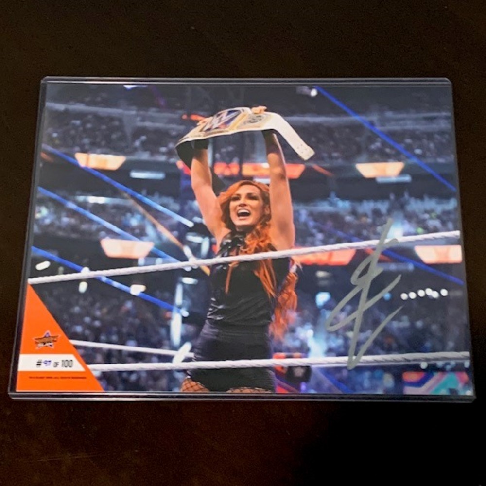 Becky Lynch SIGNED SummerSlam Edition 8x10 Photo Orange Corner (Random ...