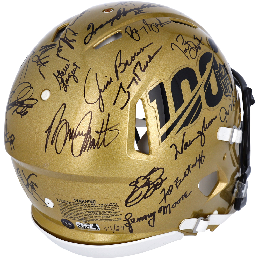 NFL Legends Multi-Player Autographed NFL 100 Authentic Helmet - Limited ...