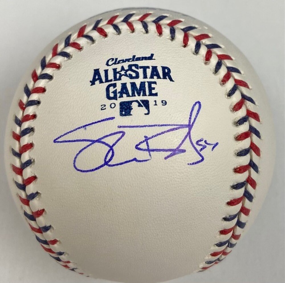 Shane Bieber Autographed 2019 ASG Logo Baseball | MLB Auctions