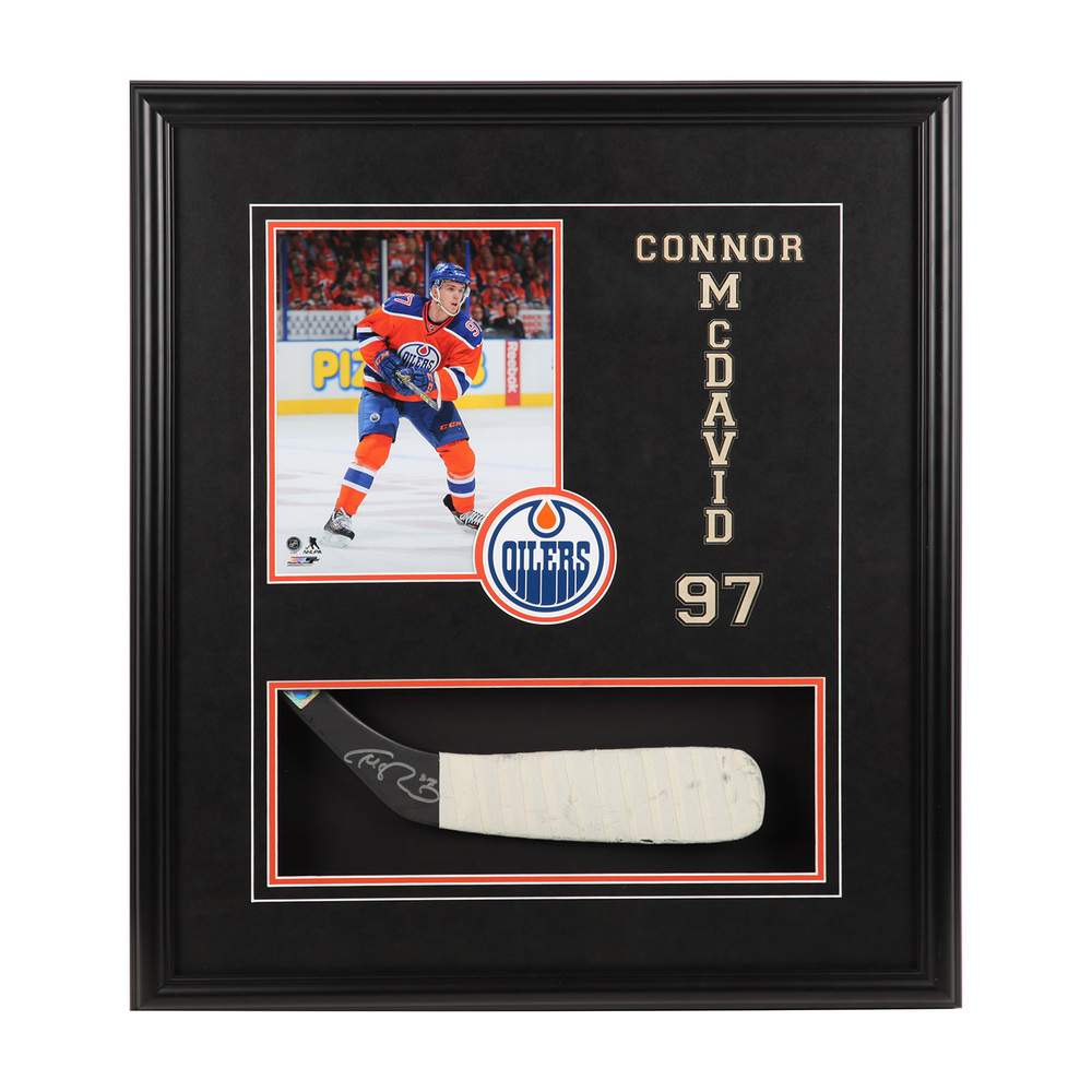 Connor McDavid #97 - Autographed 2015-16 Rookie Season Game Used Stick ...