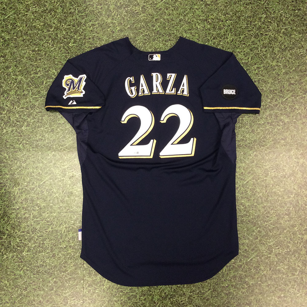 Matt Garza 2014 Road Navy Game-Used Jersey HZ333543 | MLB Auctions
