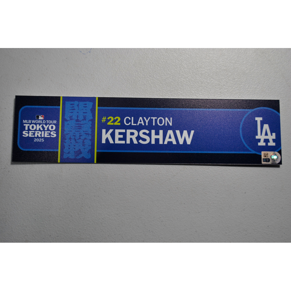 2025 Tokyo Series - Los Angeles Dodgers Team Issued Locker Tag ...
