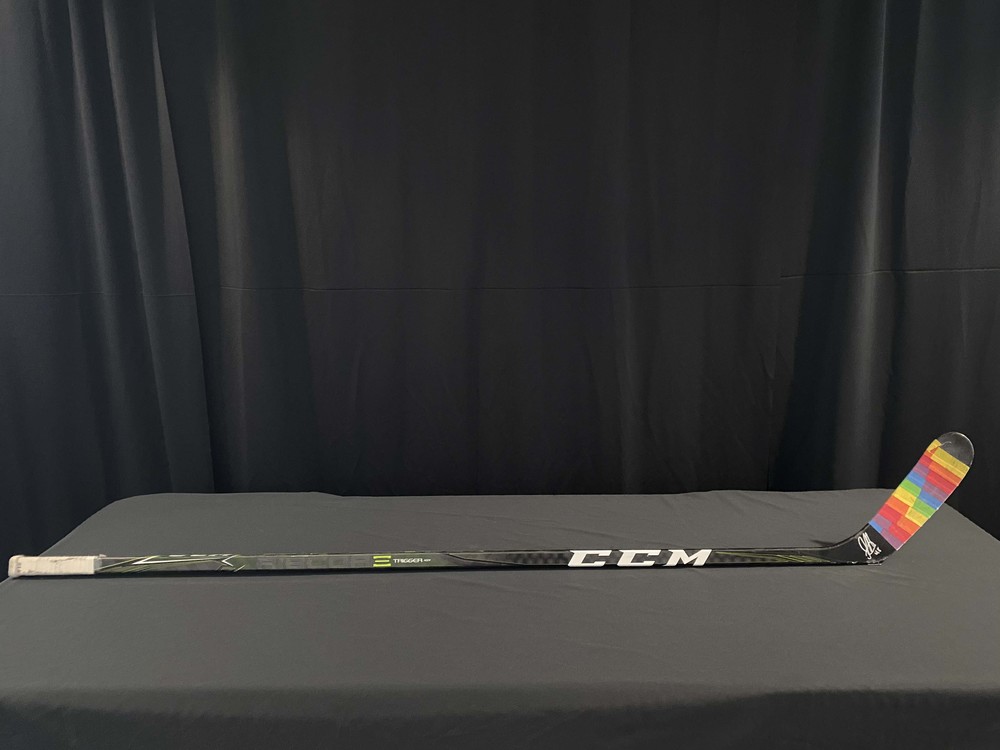 Jordan Martinook #48 autographed, warm-up used, Pride Taped stick - NHL ...