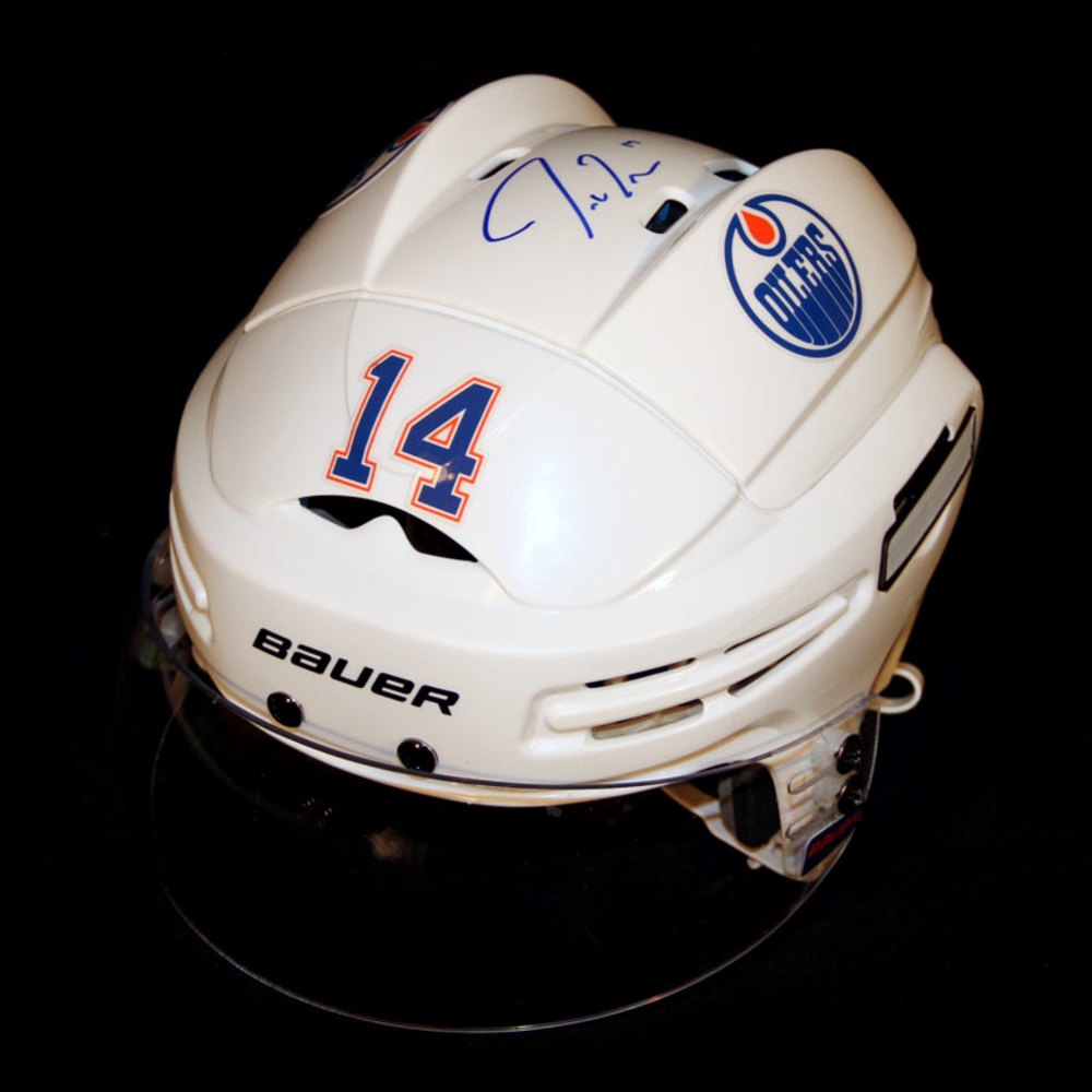 Jordan Eberle #14 - Autographed 2016-17 Edmonton Oilers Game-Worn White ...