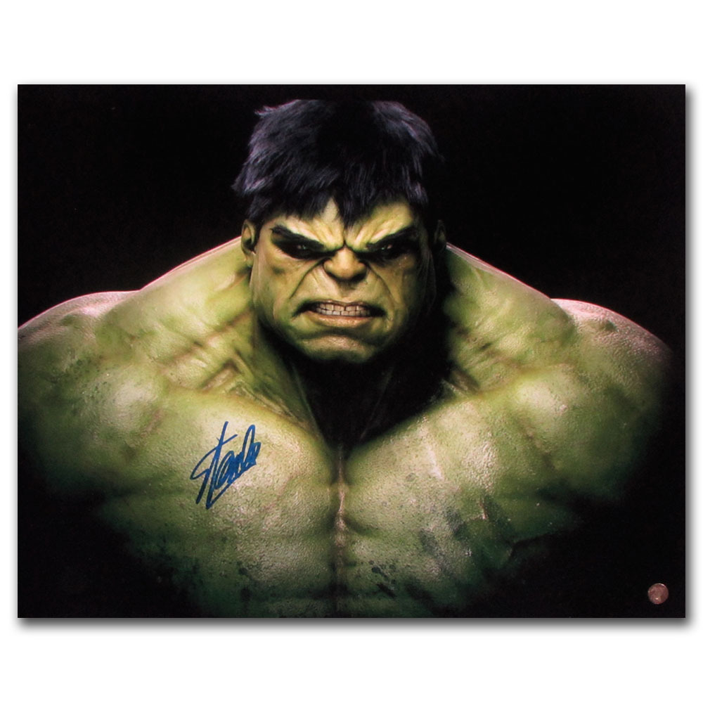 Stan Lee Autographed The Incredible Hulk 16X20 Photo - NHL Auctions