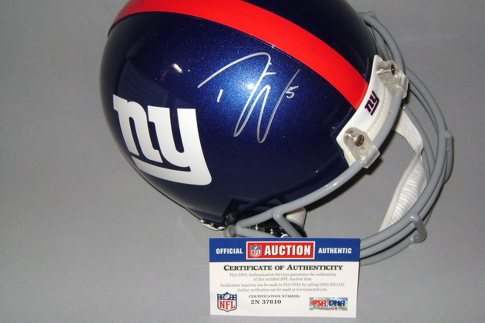 NFL - GIANTS DAVIS WEBB SIGNED GIANTS PROLINE HELMET | The official ...