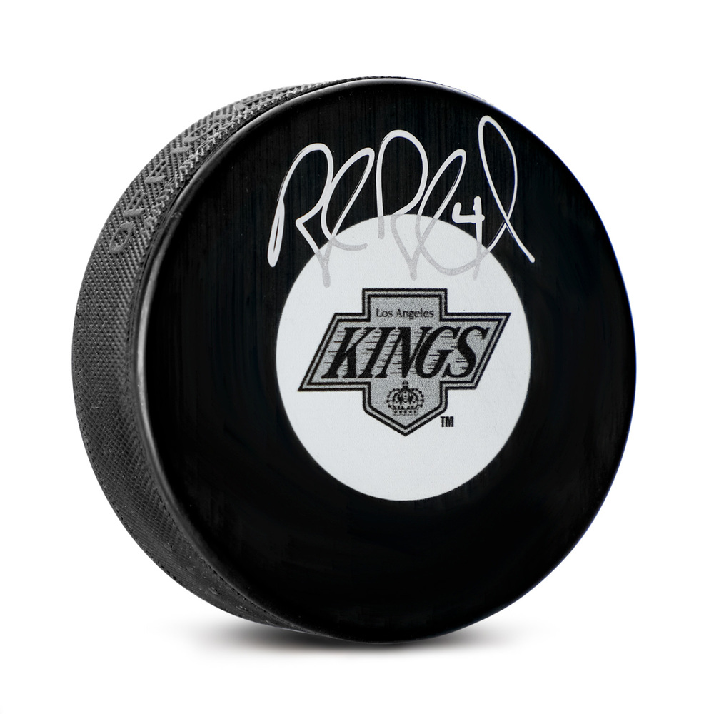 Rob Blake Signed Los Angeles Kings Vintage Logo Puck - NHL Auctions