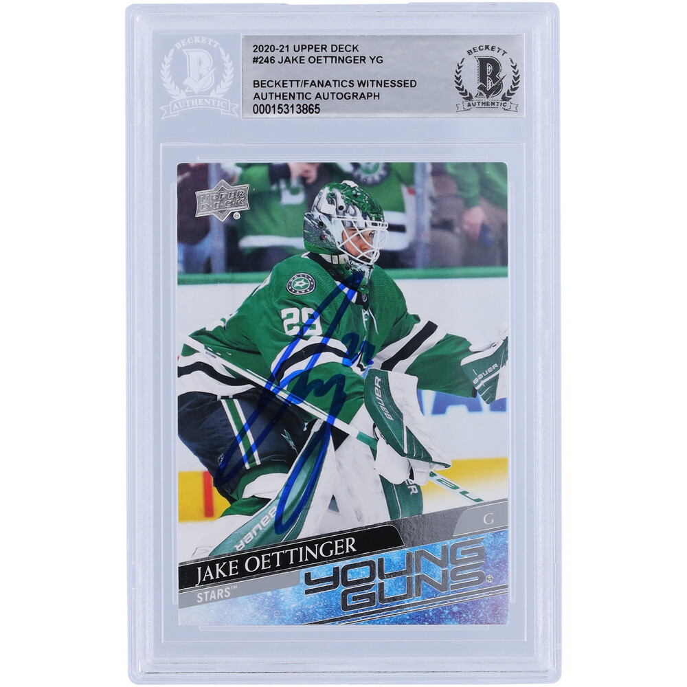 Jake Oettinger Dallas Stars Autographed 2020-21 Upper Deck Series 1 ...