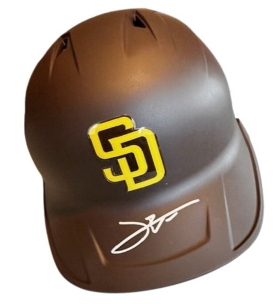 Leo De Vries Autographed Padres Helmet | MLB Auctions