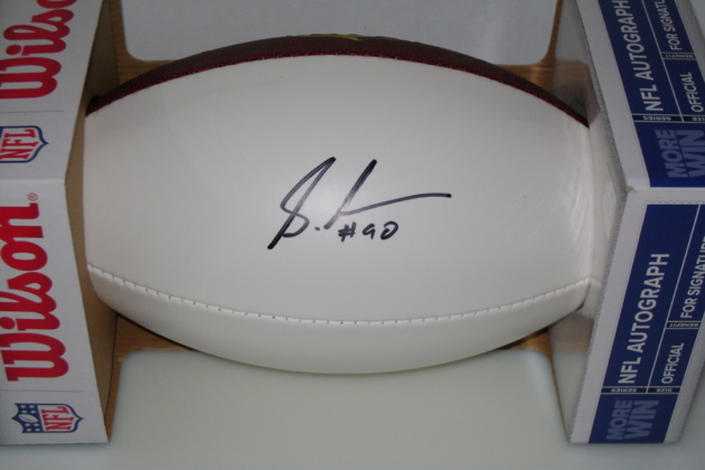 NFL Auction | BILLS - SHAQ LAWSON SIGNED PANEL BALL