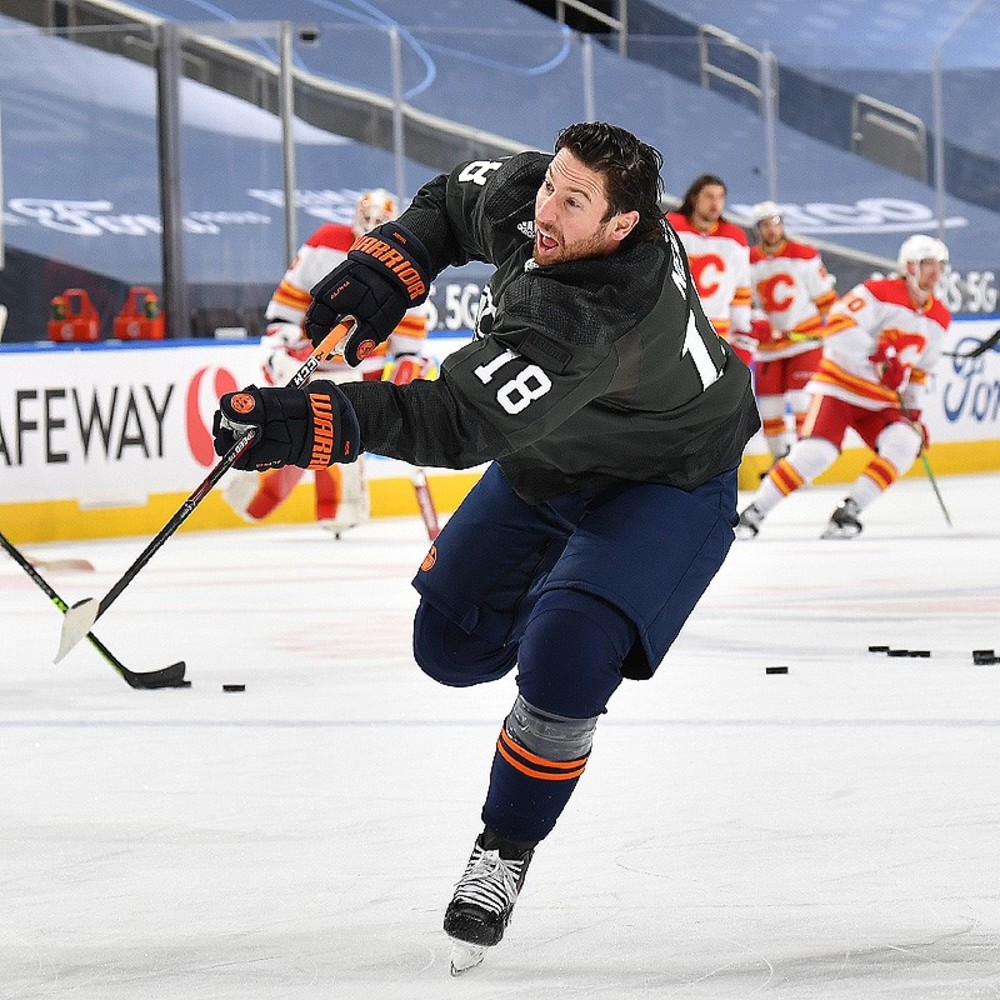 James Neal #18 - Autographed 2020-21 Edmonton Oilers Pre-game Warm Up ...