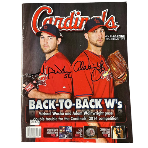 Adam Wainwright and Michael Wacha Autographed Cardinals GameDay ...