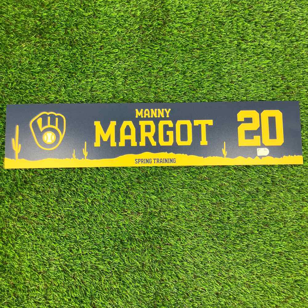 2025 Spring Training - Game-Used Locker Nameplate - #20 Manny Margot ...