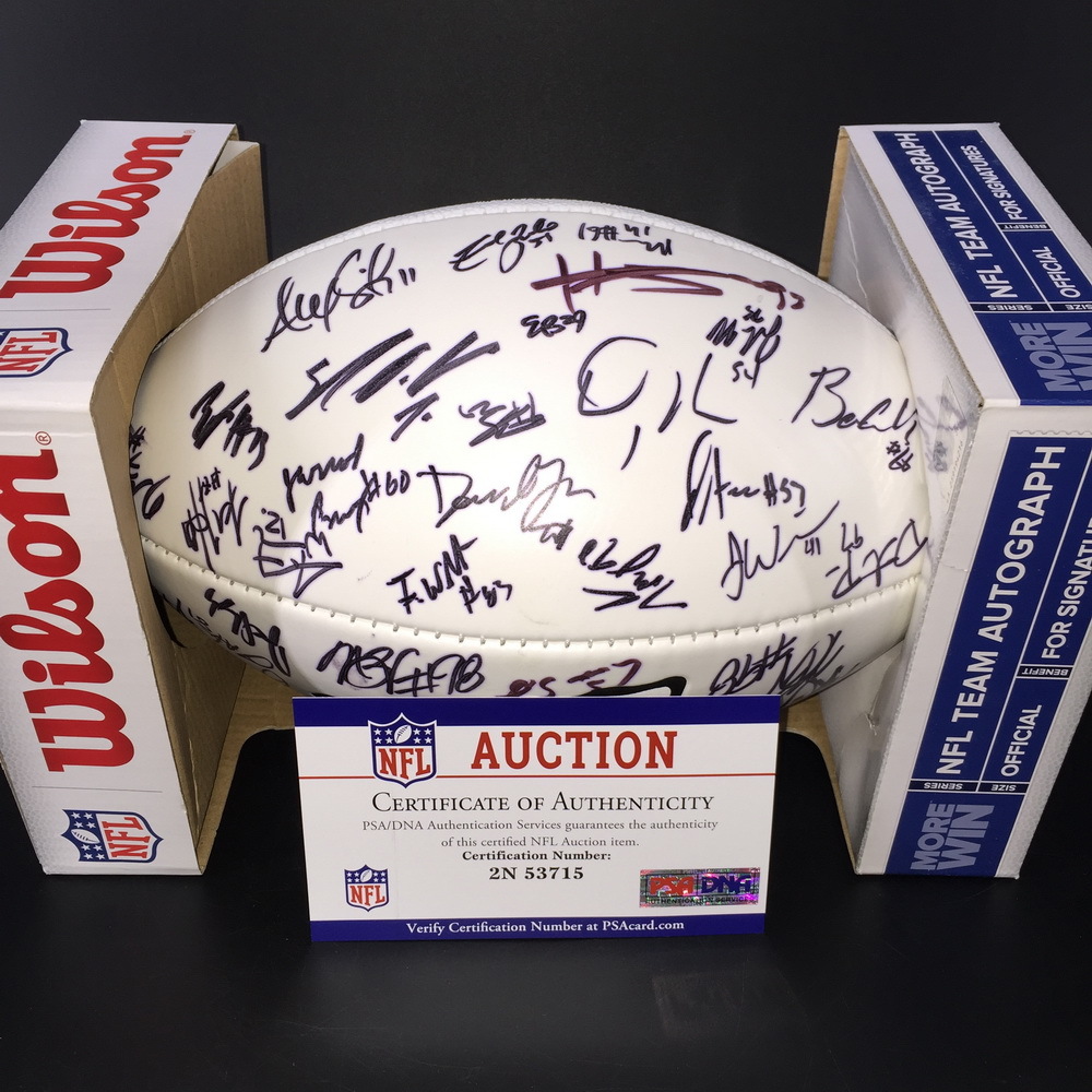 Chiefs - 2015 Team Signed White Panel Logo Football w/ Over 40 Sign ...
