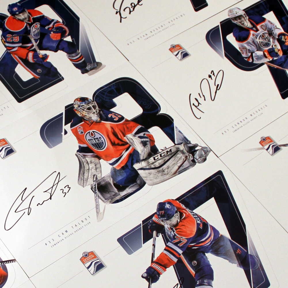 Complete Set of 26 Autographed 2016-17 Edmonton Oilers Team Issued ...