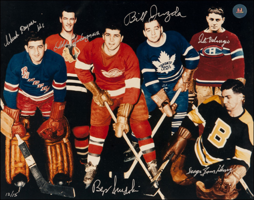 Original Six NHL Team LE/15 Autographed 11x14 Photo - *RAYNER, HENRY ...