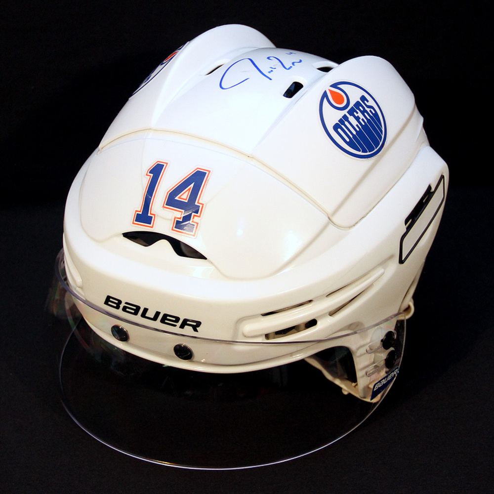 Jordan Eberle #14 - Autographed 2014-15 Edmonton Oilers Game Worn White ...