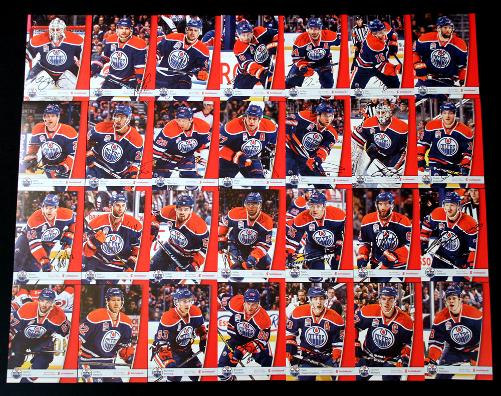 Complete Set Of Autographed 2016-17 Edmonton Oilers Season Seat Holder ...