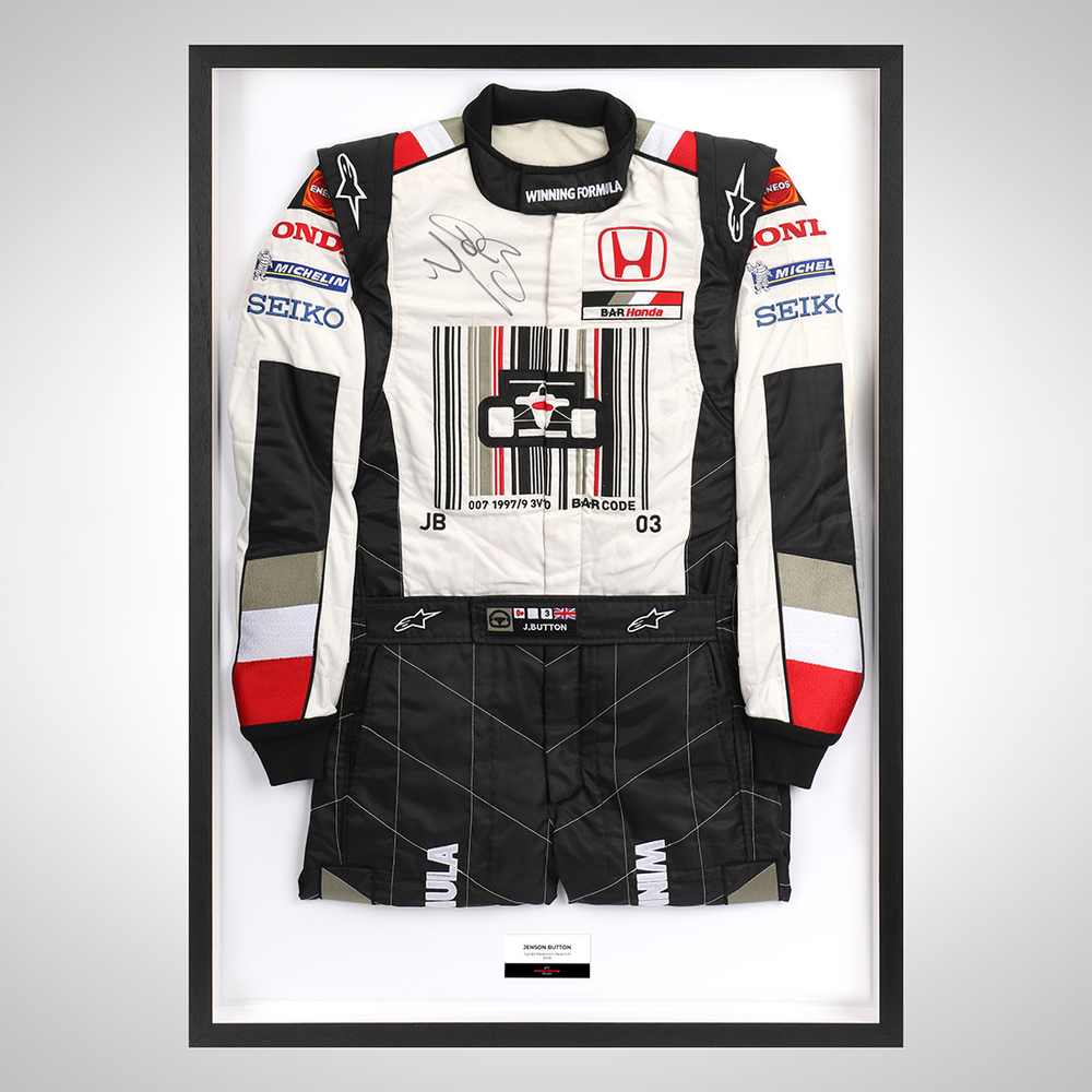Jenson Button 2005 Bar Code Race-worn Race Suit | F1 Authentics