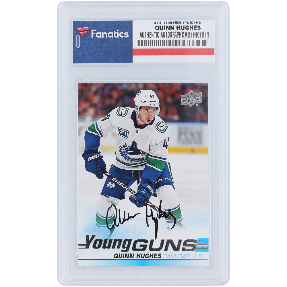 Quinn Hughes Vancouver Canucks Autographed 2019-20 Upper Deck Series ...