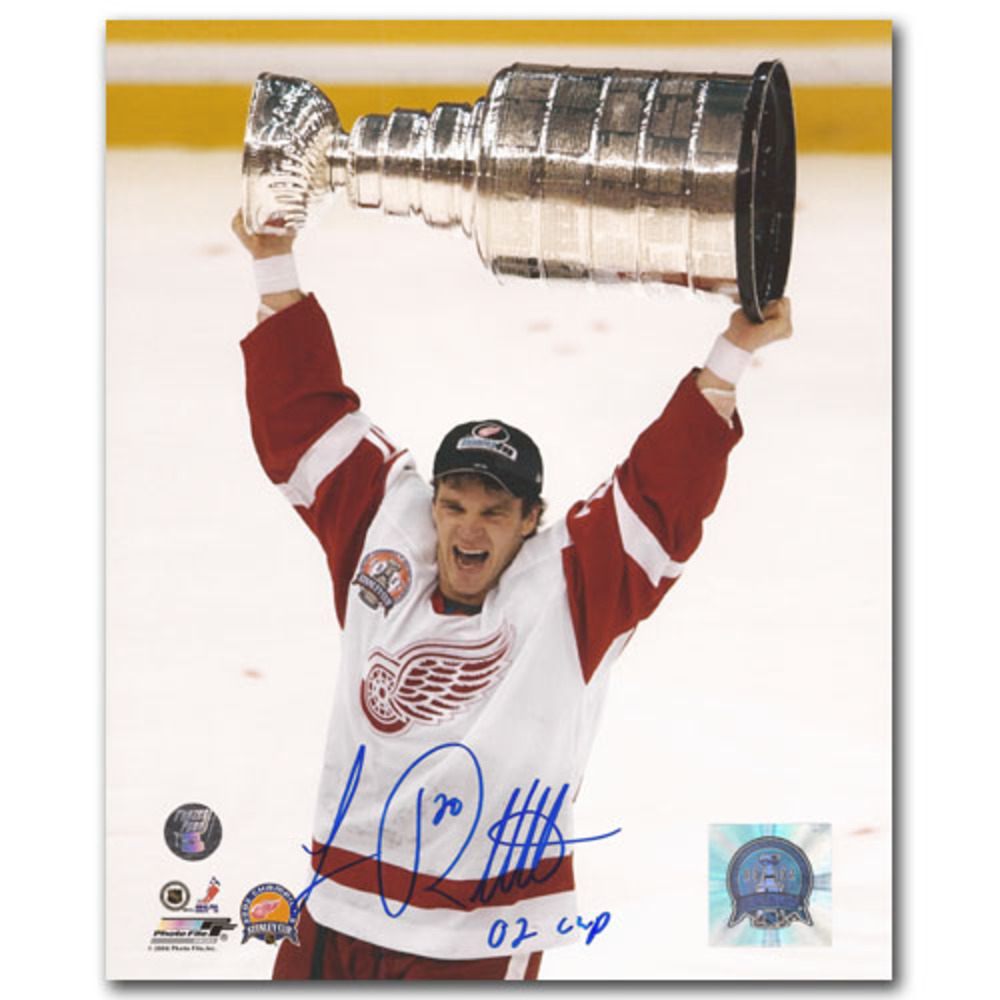 Luc Robitaille Autographed Detroit Red Wings 8X10 Photo w/ - NHL Auctions