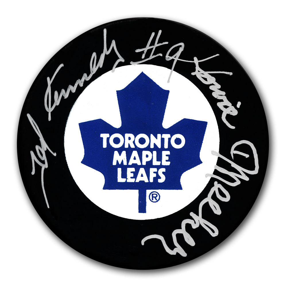 Ted Kennedy & Howie Meeker Toronto Maple Leafs Autographed Puck - NHL ...