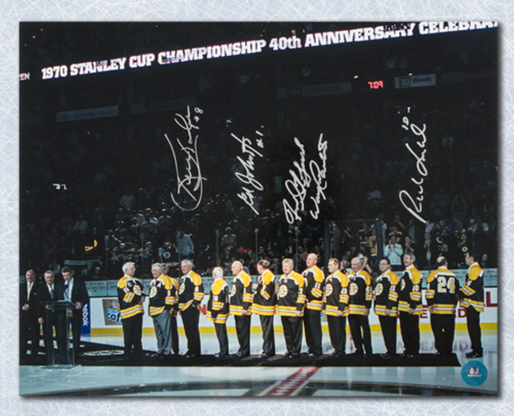 1970 Cup Anniversary Boston Bruins Multi-Signed 11x14 Photo *Ken Hodge ...