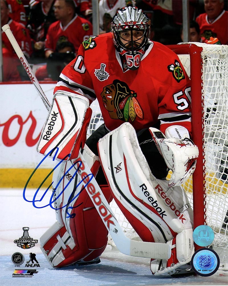 Corey Crawford Chicago Blackhawks Autographed Cup Finals Action 8x10 ...