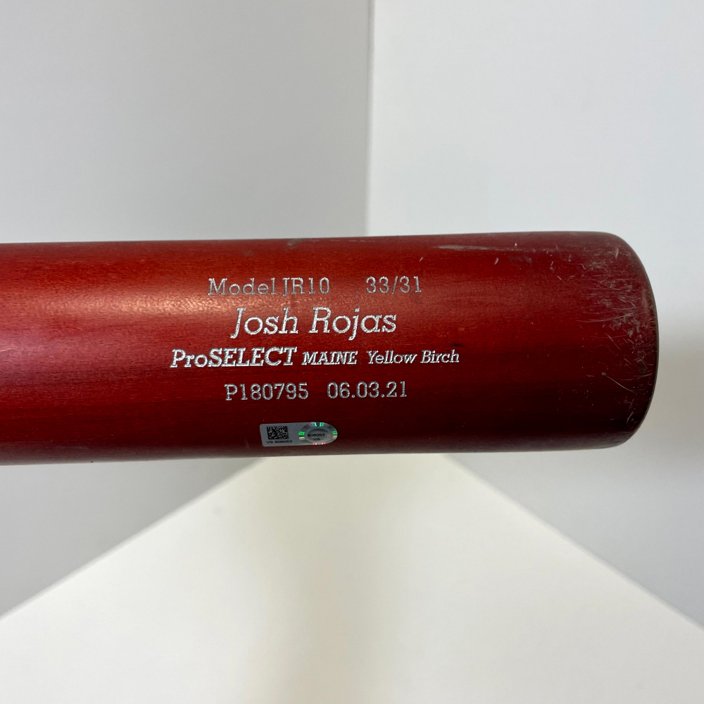 Josh Rojas Game-Used Broken Bat vs. Tyler Anderson - Pirates @ D-backs ...