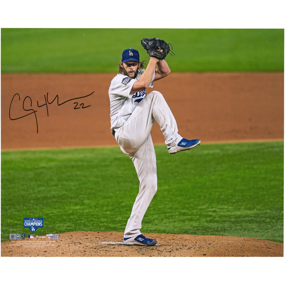 Clayton Kershaw Los Angeles Dodgers Autographed 16" x 20" 2020 World ...