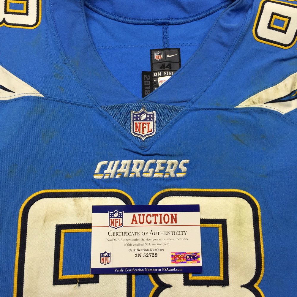 NFL - London Games Chargers Isaac Rochell Game Used Jersey VS. Titans ...