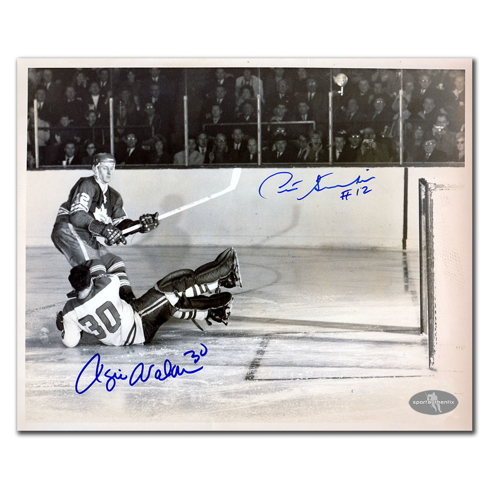 Rogie Vachon vs Pete Stemkowski Dual Autographed 8x10 Photo - NHL Auctions