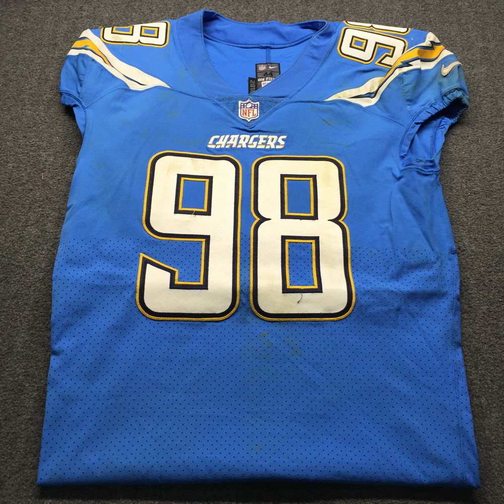 NFL - London Games Chargers Isaac Rochell Game Used Jersey VS. Titans ...