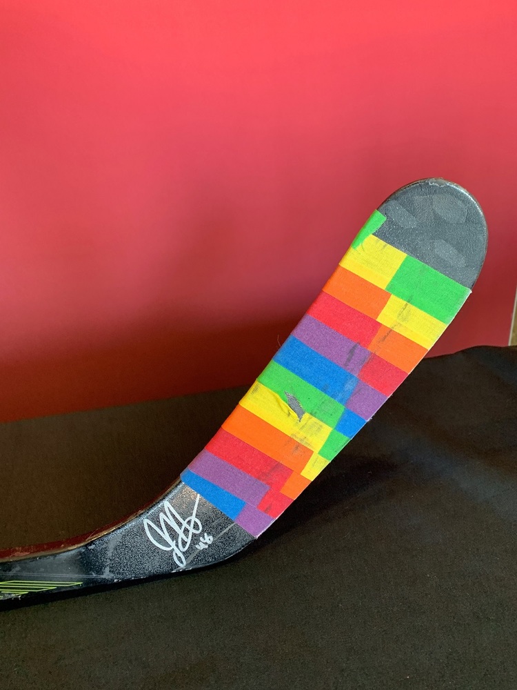 Jordan Martinook #48 Autographed Pride Tape Stick - NHL Auctions